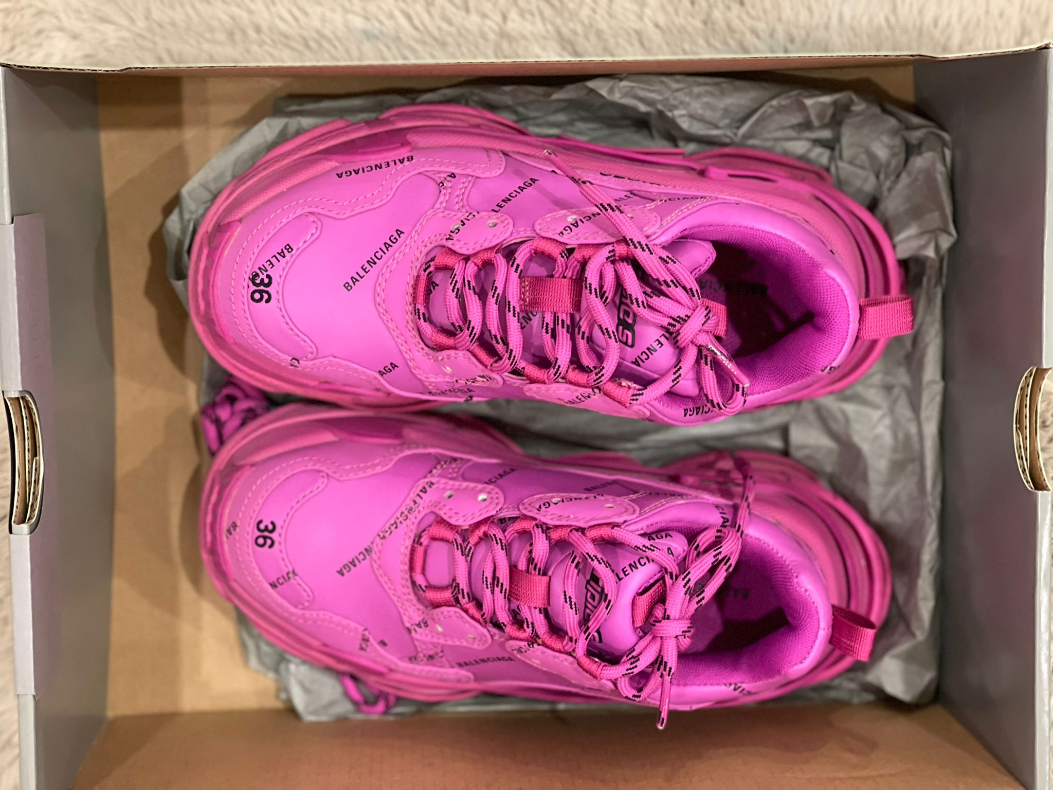 Balenciaga Triple S Allover Logo – BRAND BASE CO