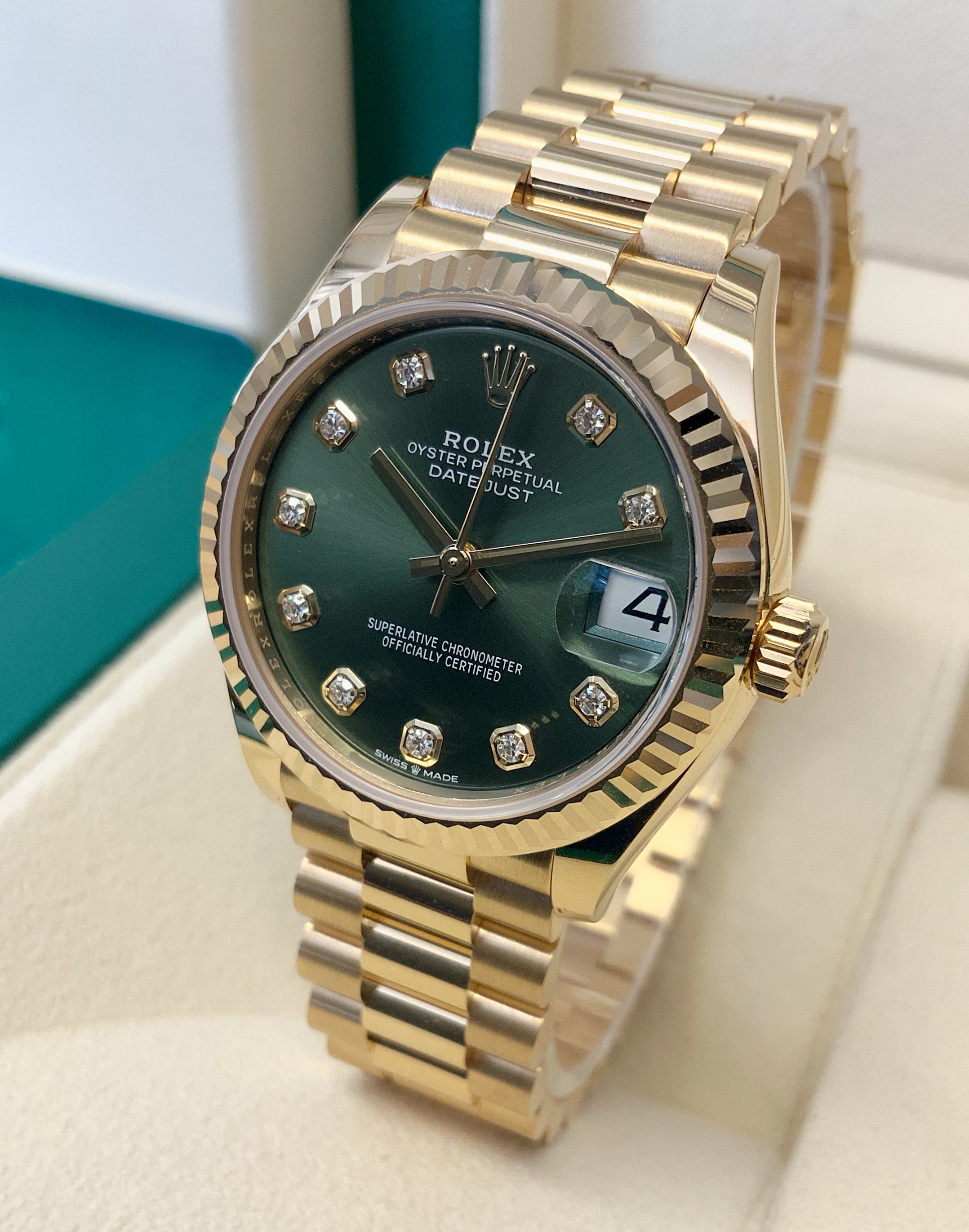 Rolex Datejust Olive Green – BRAND BASE CO
